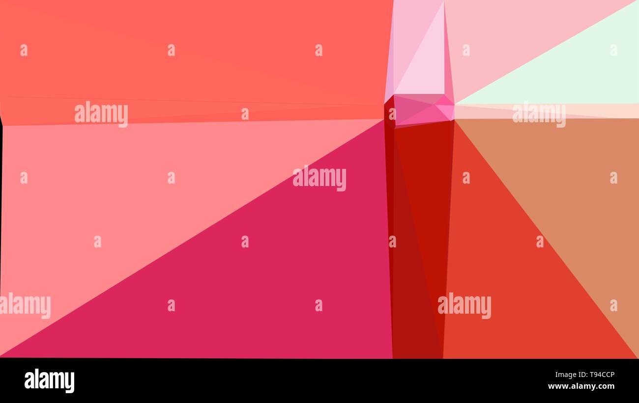 Abstract color triangles geometric background with pastel red, crimson ...