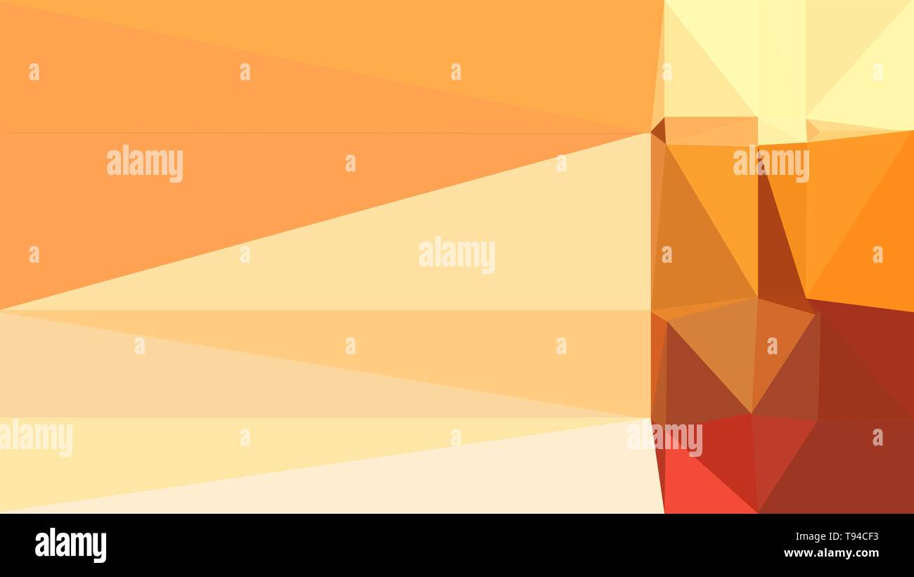 Abstract color triangles geometric background with navajo white, sandy ...