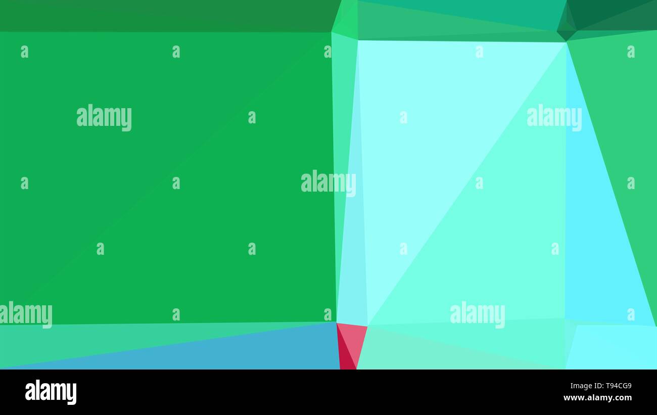 geometric triangles style in medium sea green, aqua marine and sea ...