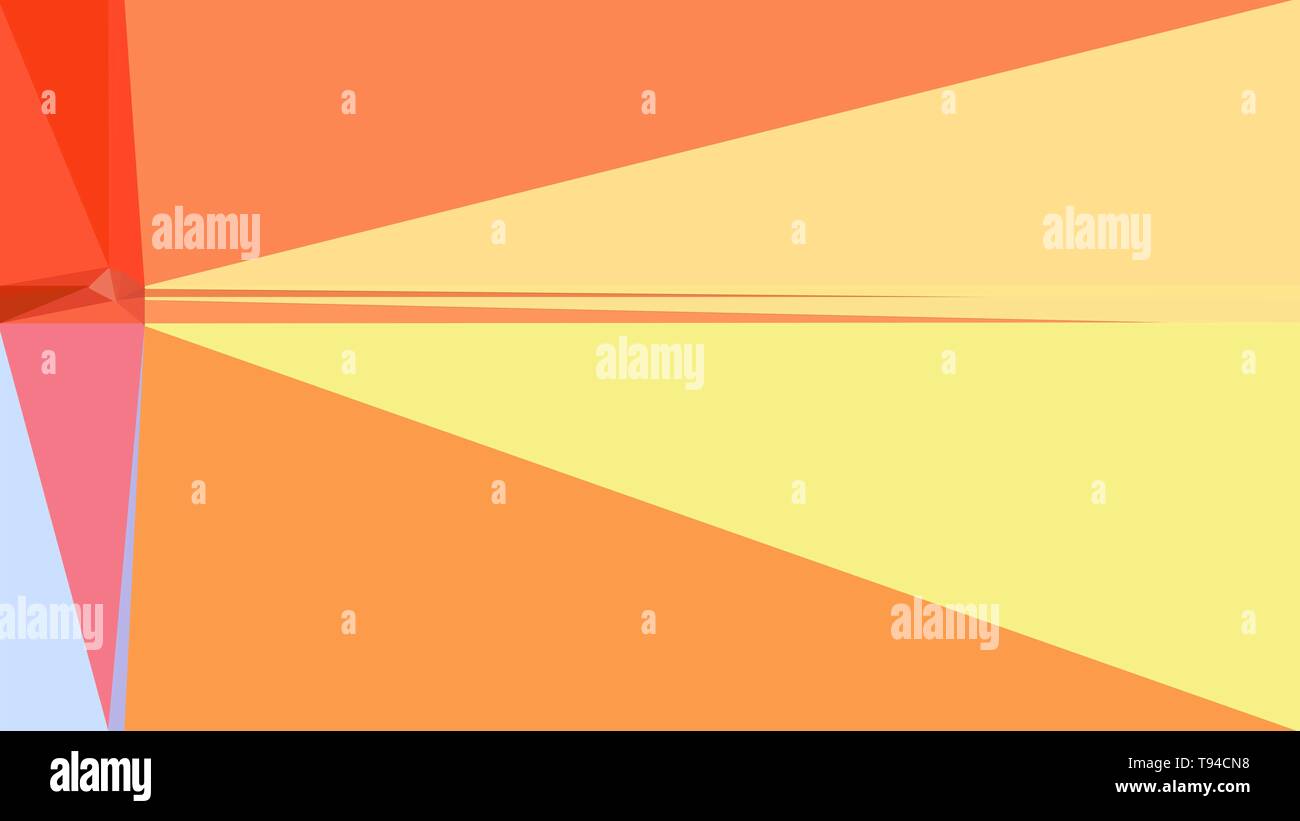 retro style triangle illustration. coral, khaki and orange red colors ...