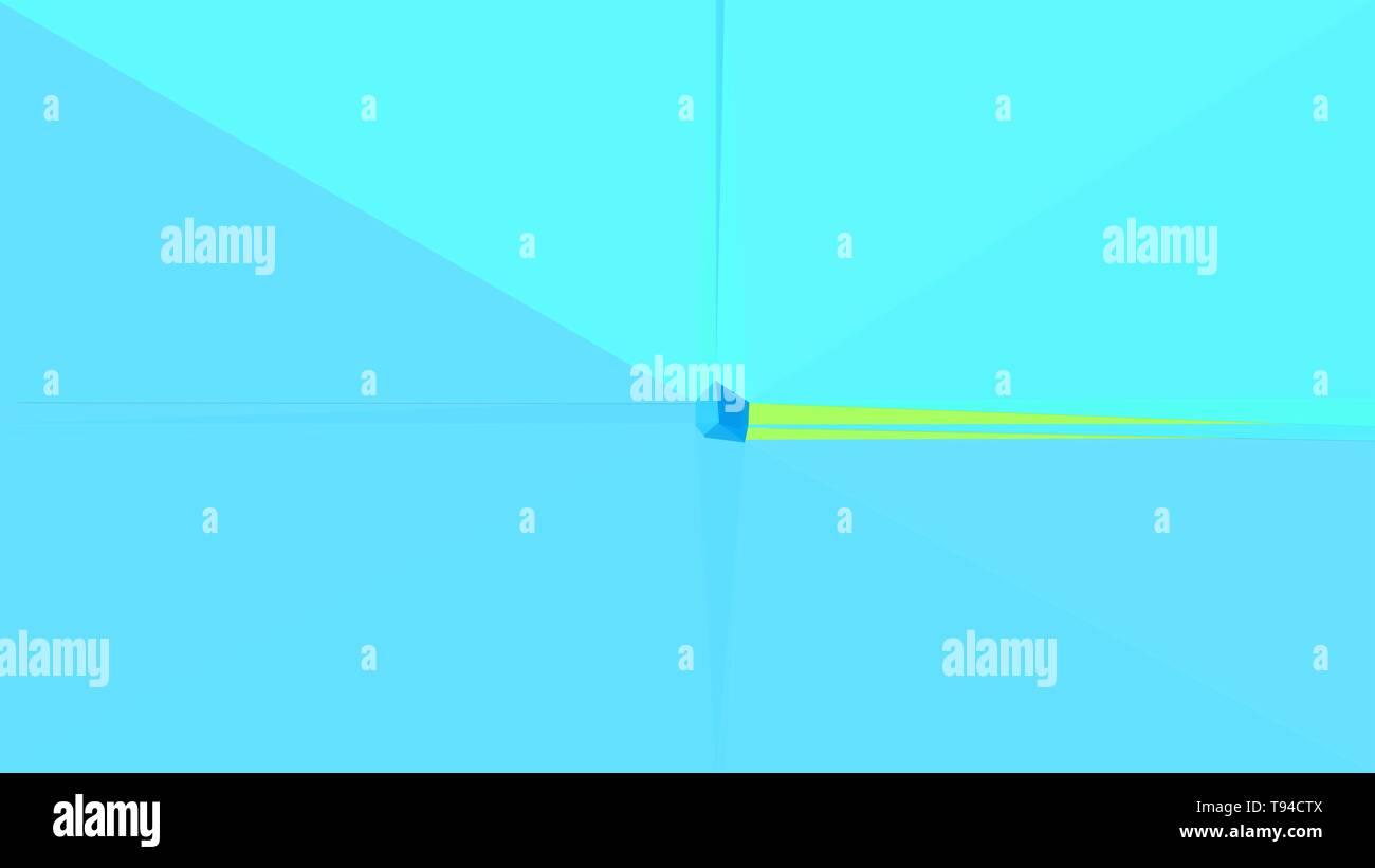 modern contemporary art with light sky blue, green yellow and deep sky ...