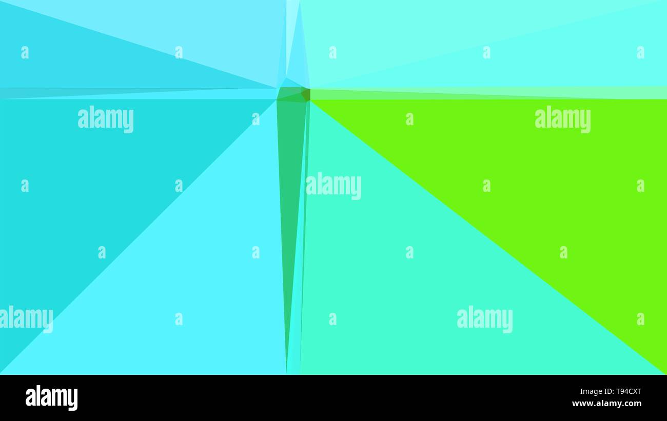 geometric turquoise, lawn green and aqua marine color background. for ...