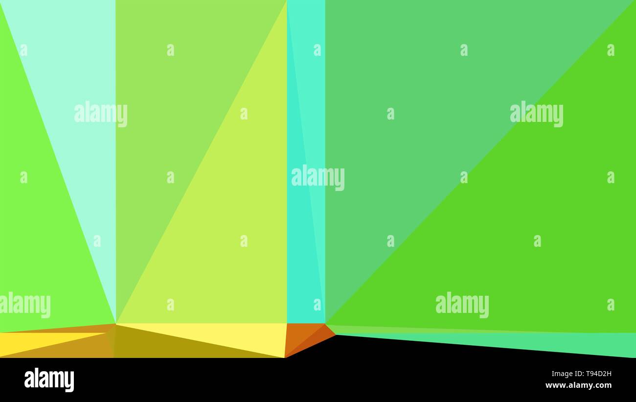 geometric triangles style in moderate green, green yellow and aqua ...