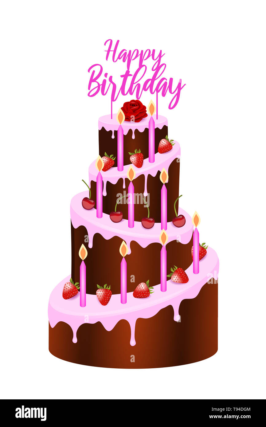 Cartoon birthday cake hi-res stock photography and images - Alamy