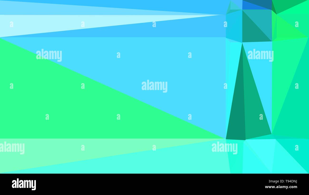 turquoise, medium spring green and medium sea green color geometric ...