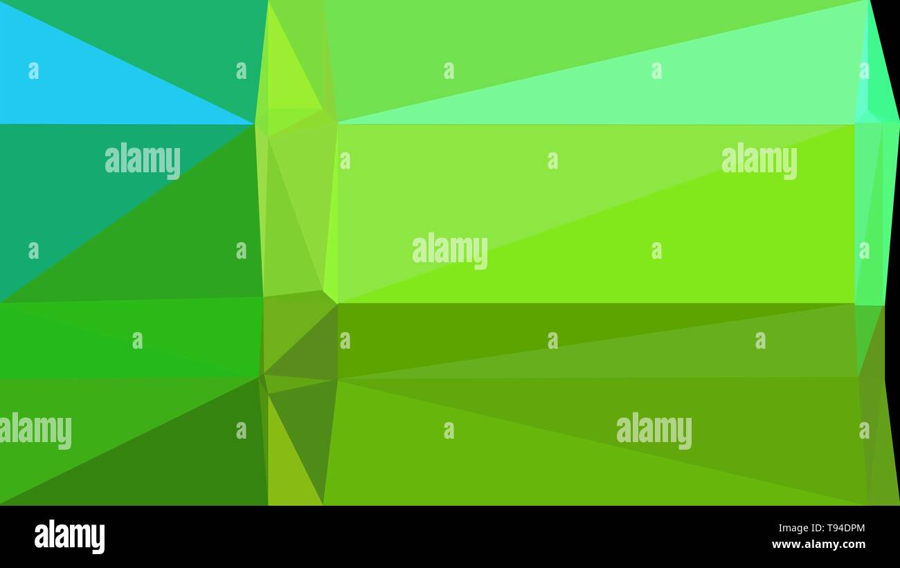 Abstract color triangles geometric background with moderate green ...
