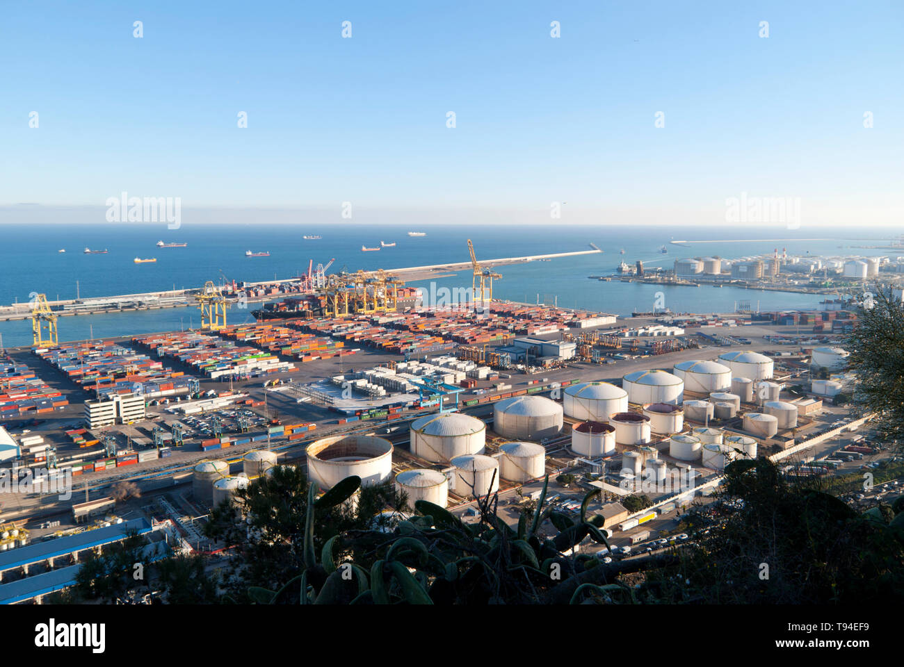 Barcelona container terminal hi-res stock photography and images - Alamy