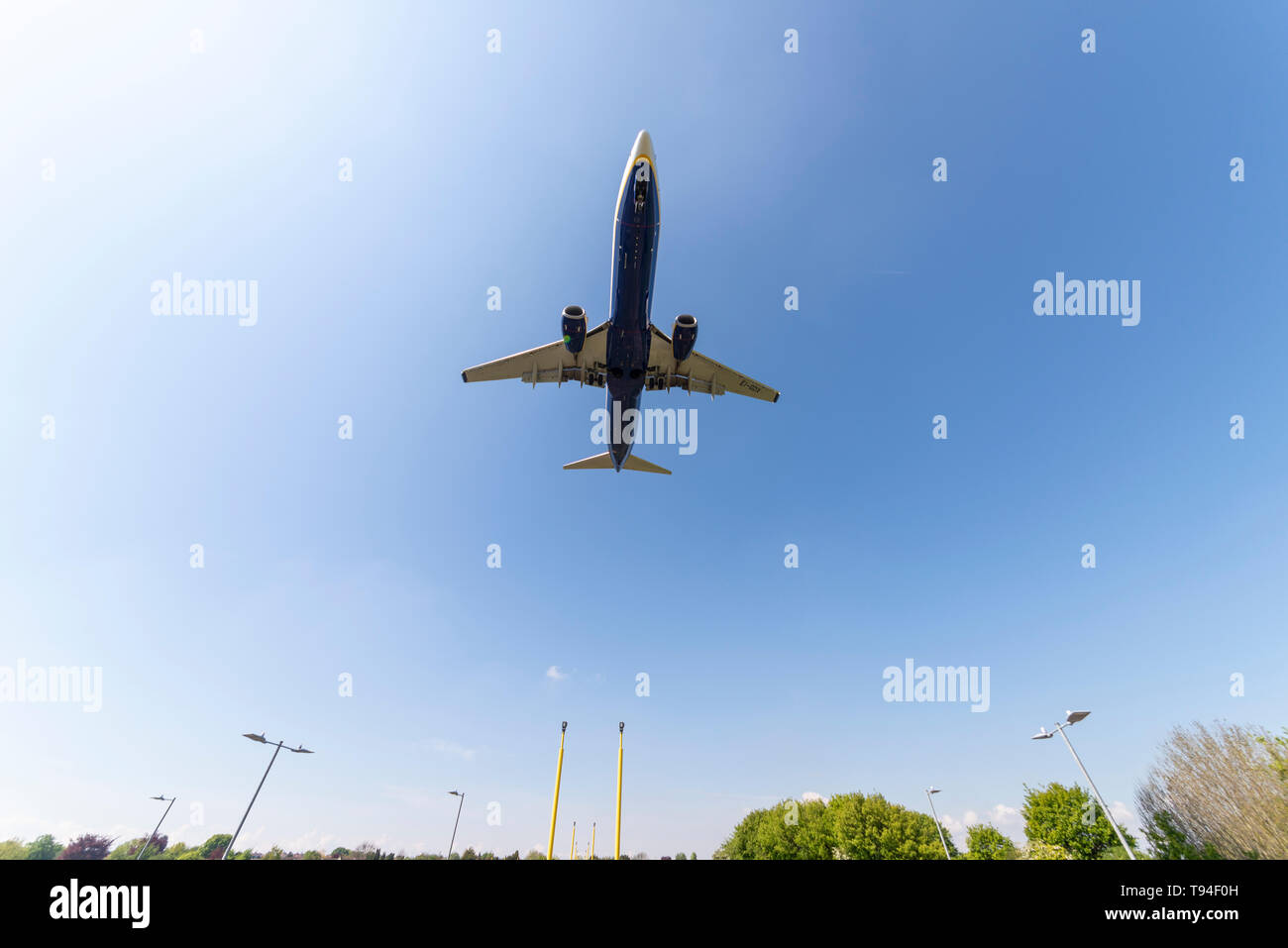 Ryanair Boeing 737 jet airliner plane on final approach to land ...