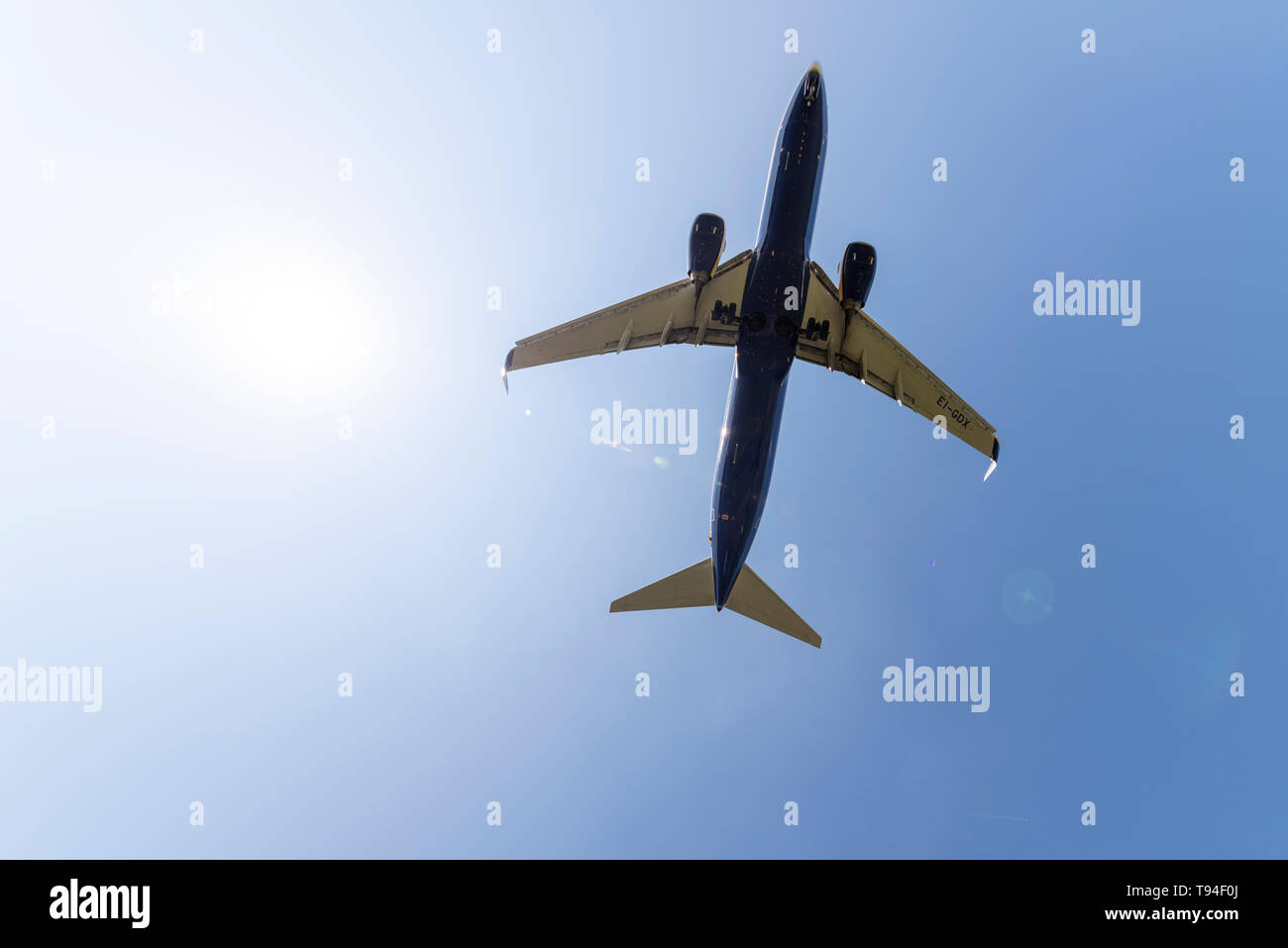 Ryanair Boeing 737 jet airliner plane on final approach to land ...