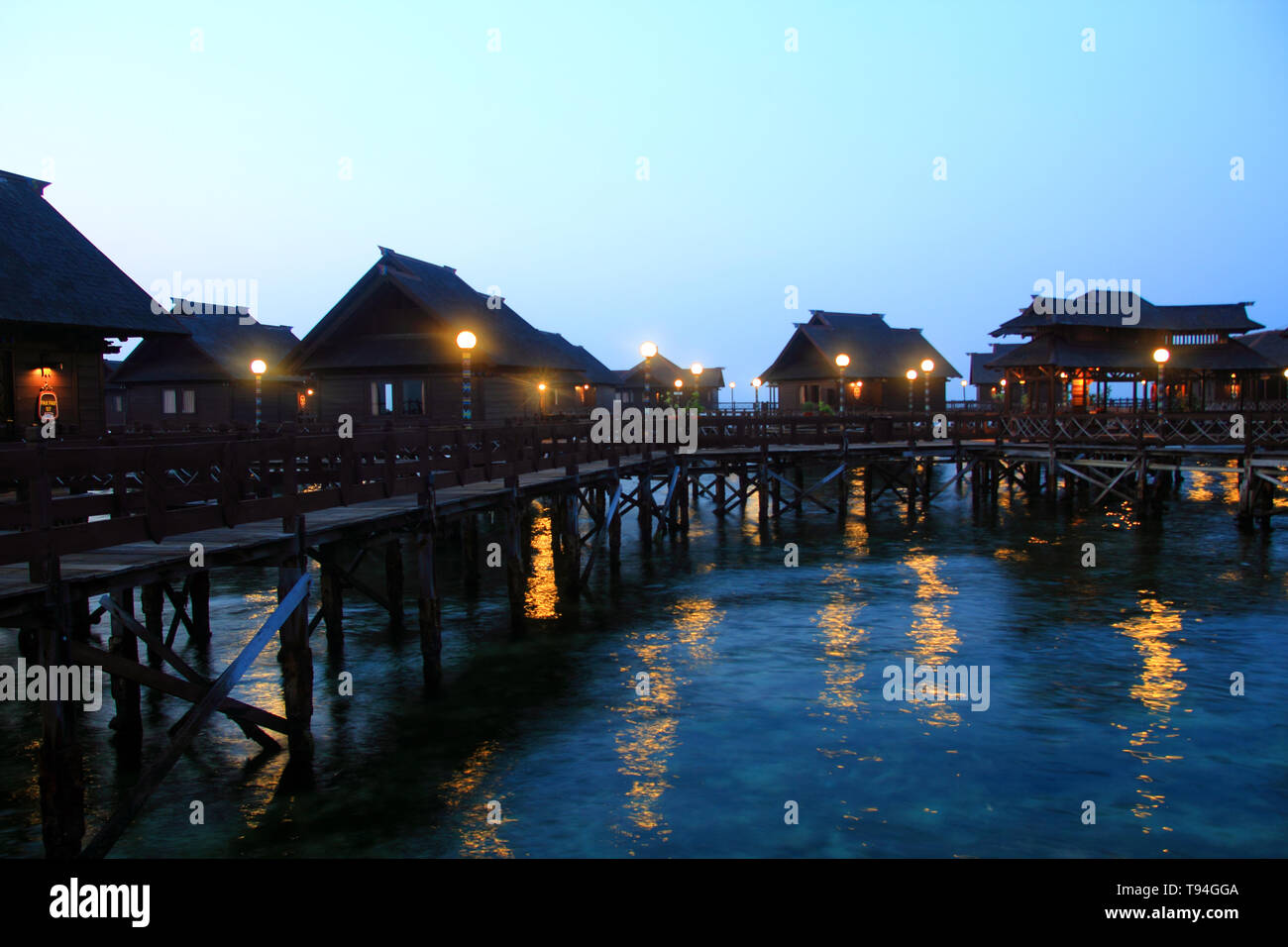 huts in the sea Stock Photo - Alamy