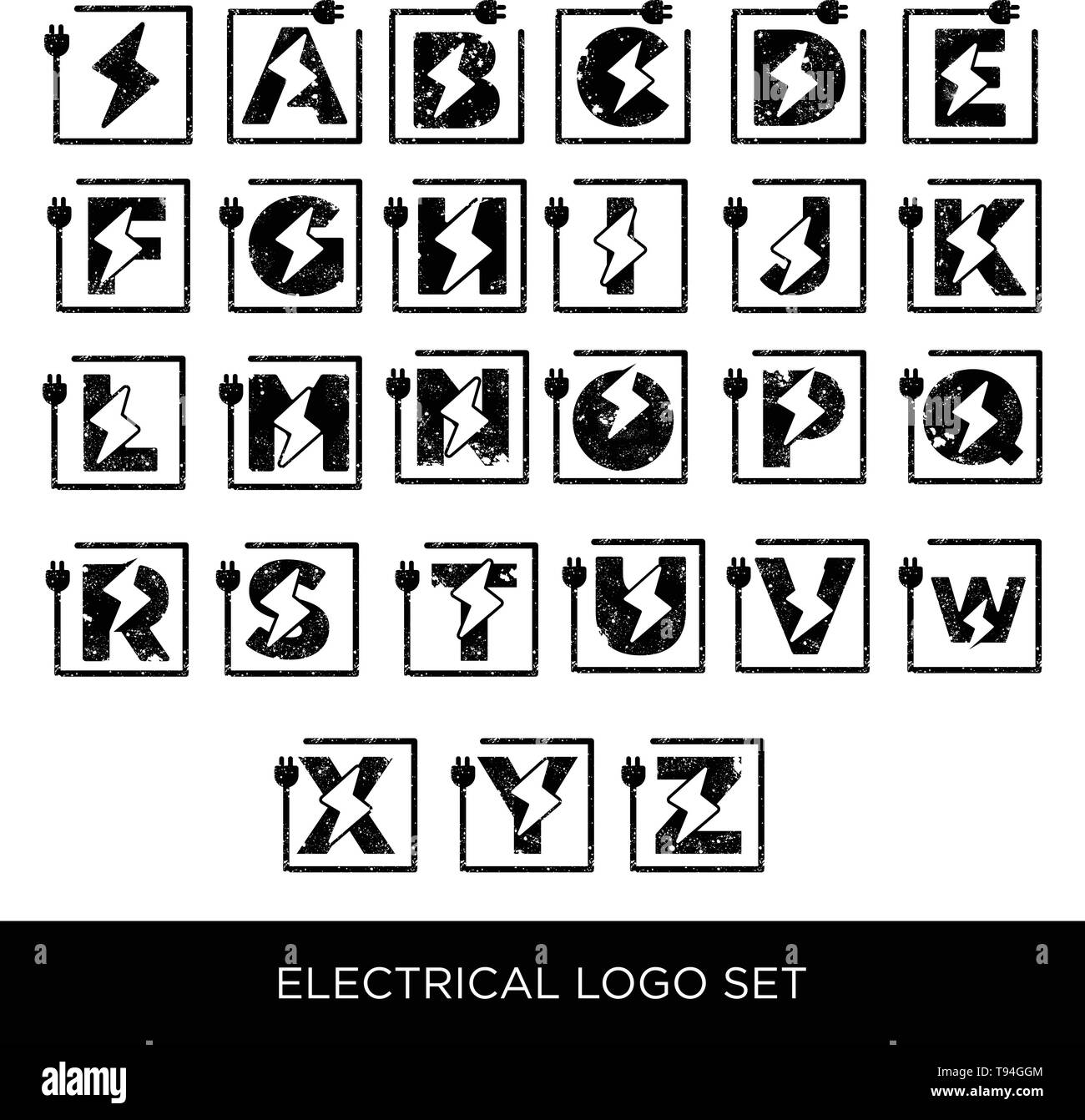 flash logo a-z symbol electrical vector icon element isolated - vector ...