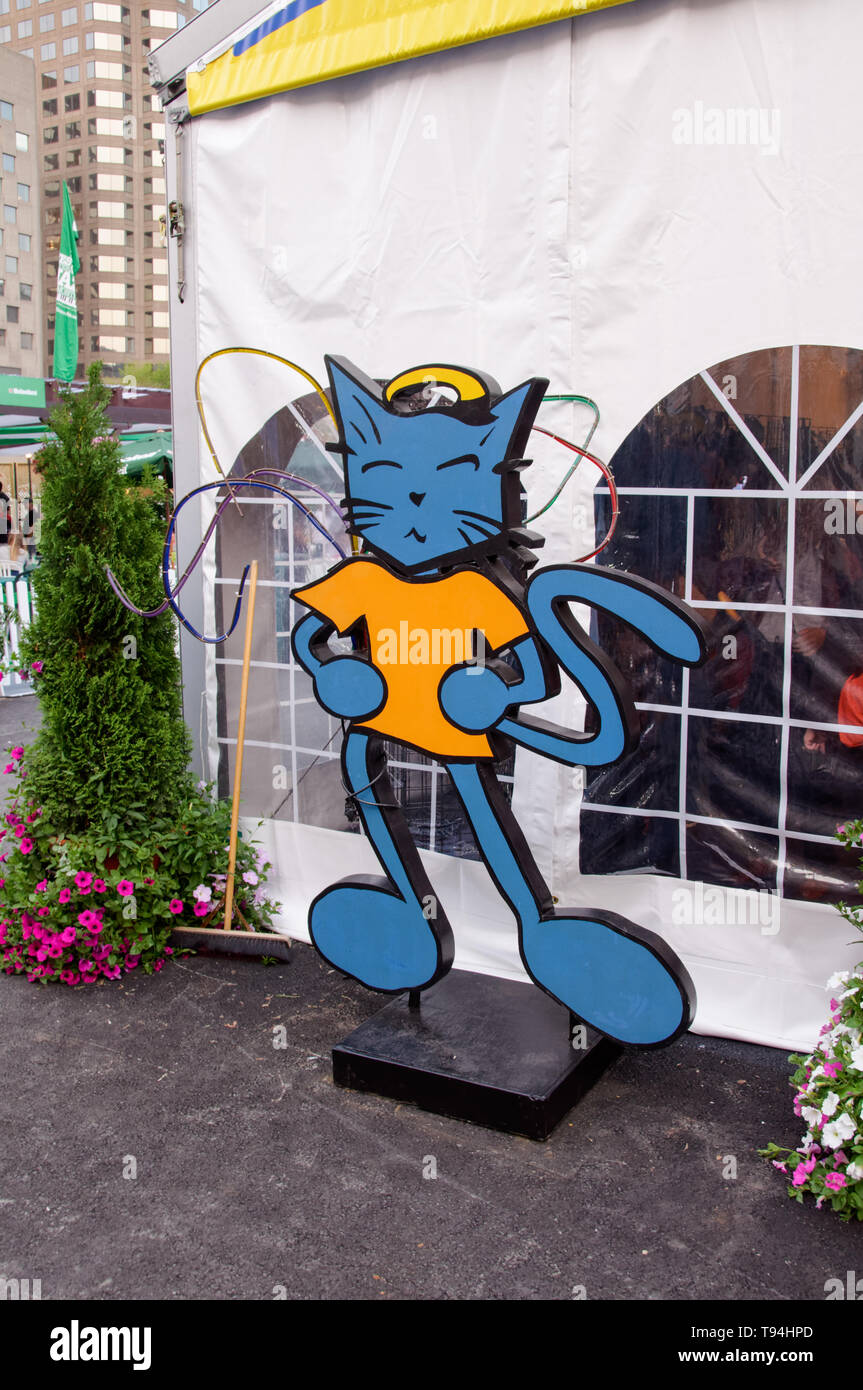 Montreal, Canada - June 25, 2010: The "Jazz Cat" mascot of the Montreal ...