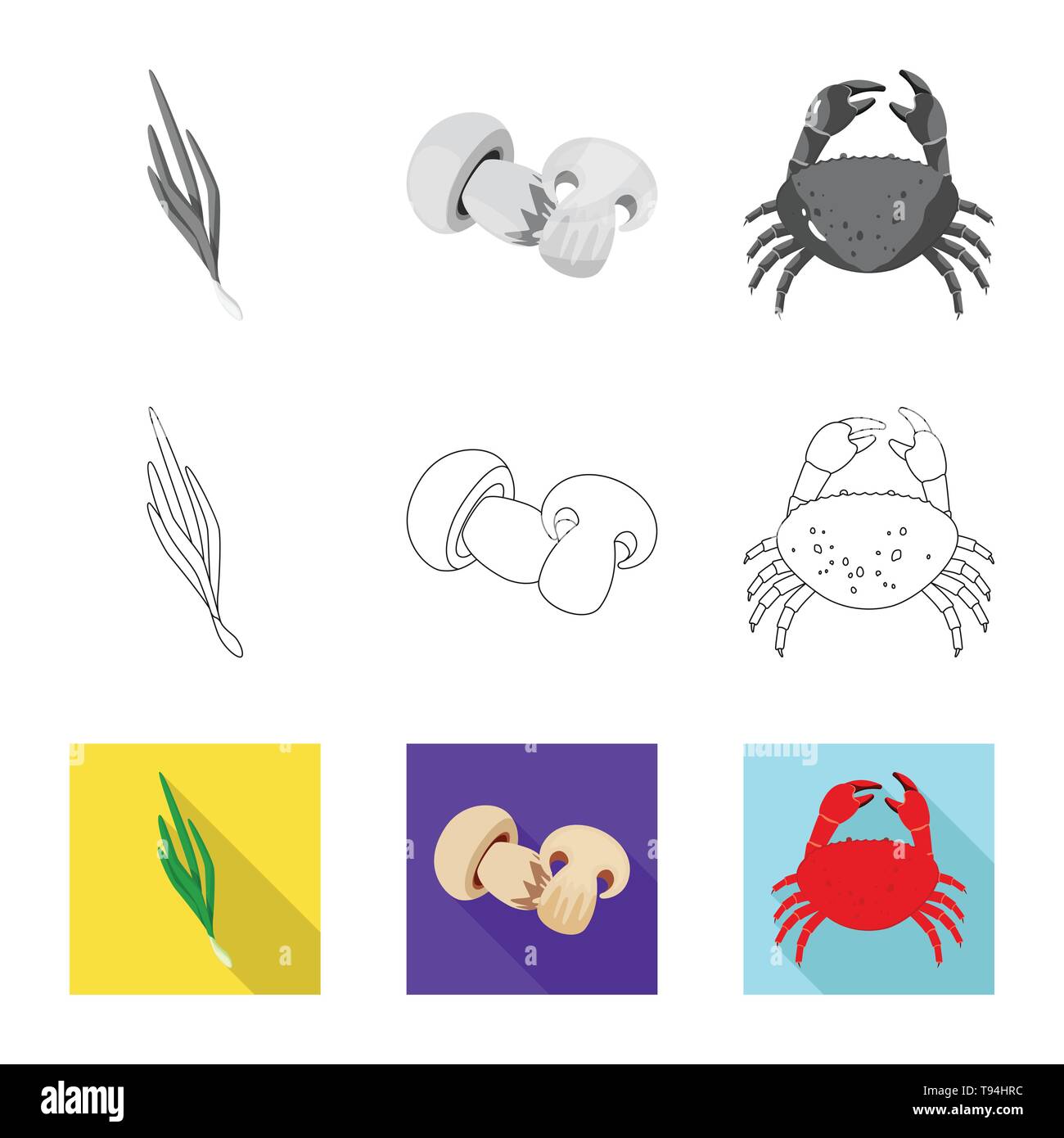 Vector design of taste and product symbol. Collection of taste and ...