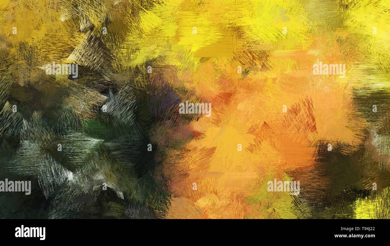 broad brush strokes background with peru, golden rod and very dark ...