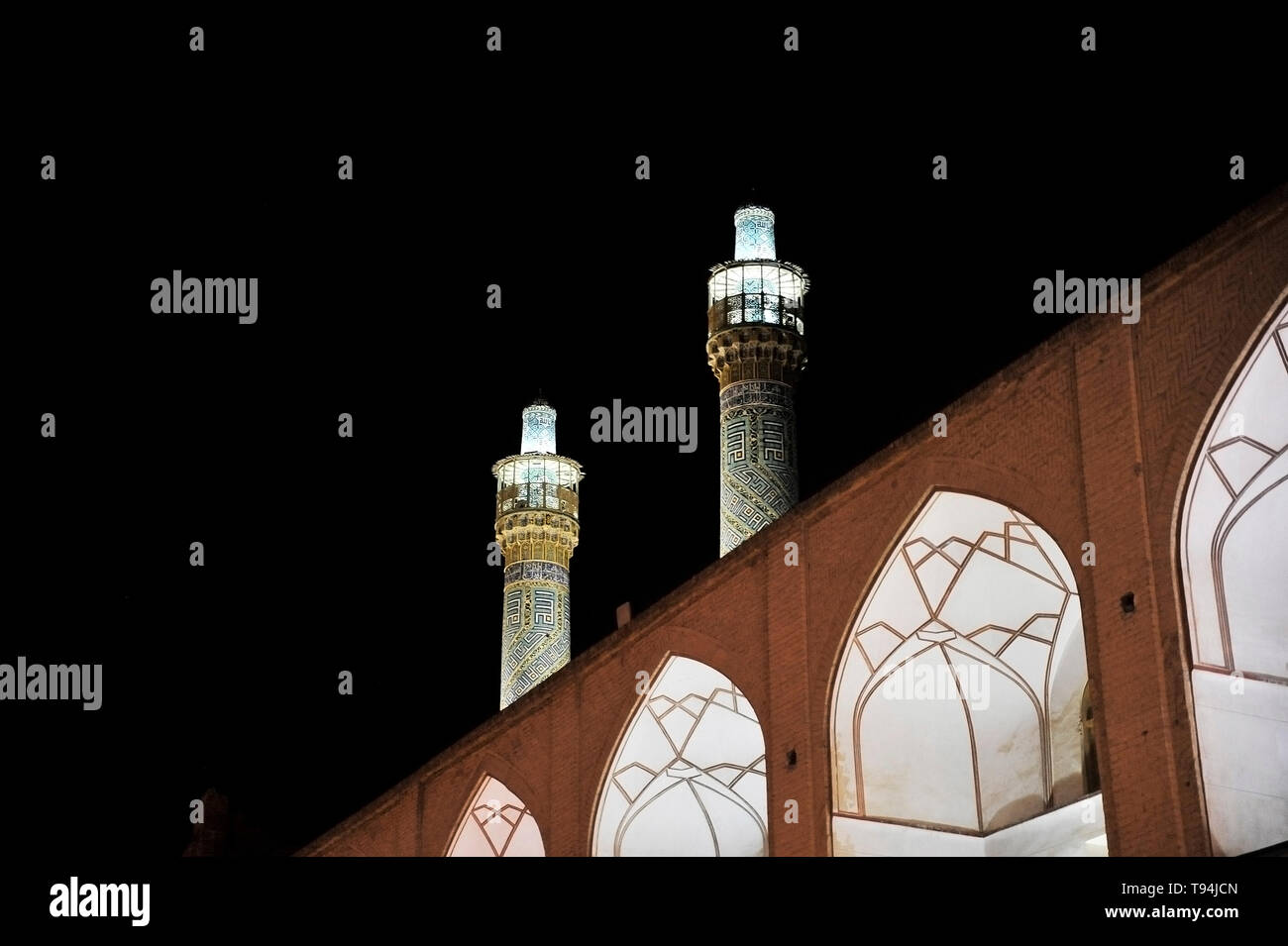 Minarets, Imam Square, Esfahan, Iran Stock Photo - Alamy