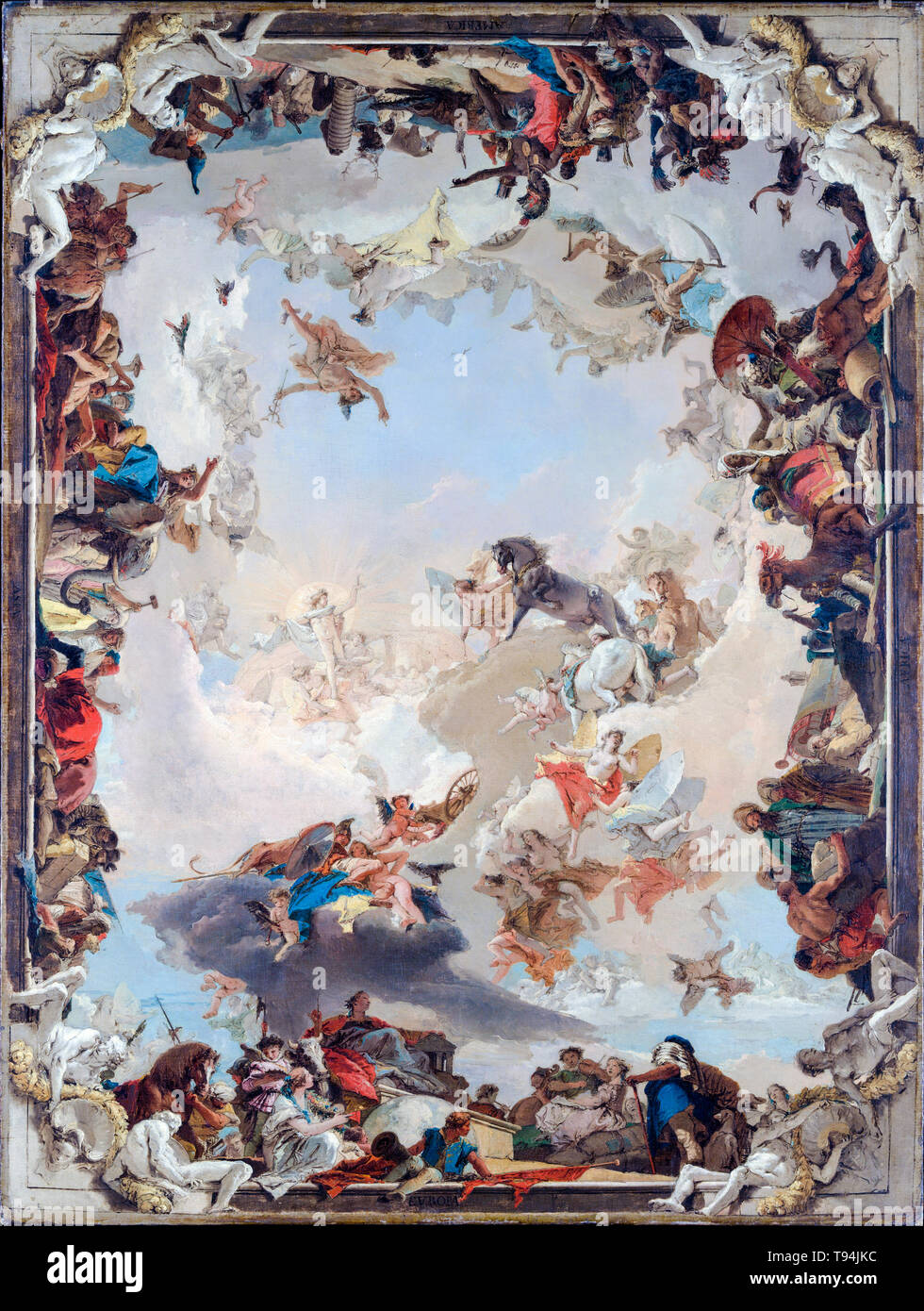 Allegory of the Planets and Continents (oil sketch), painting by ...
