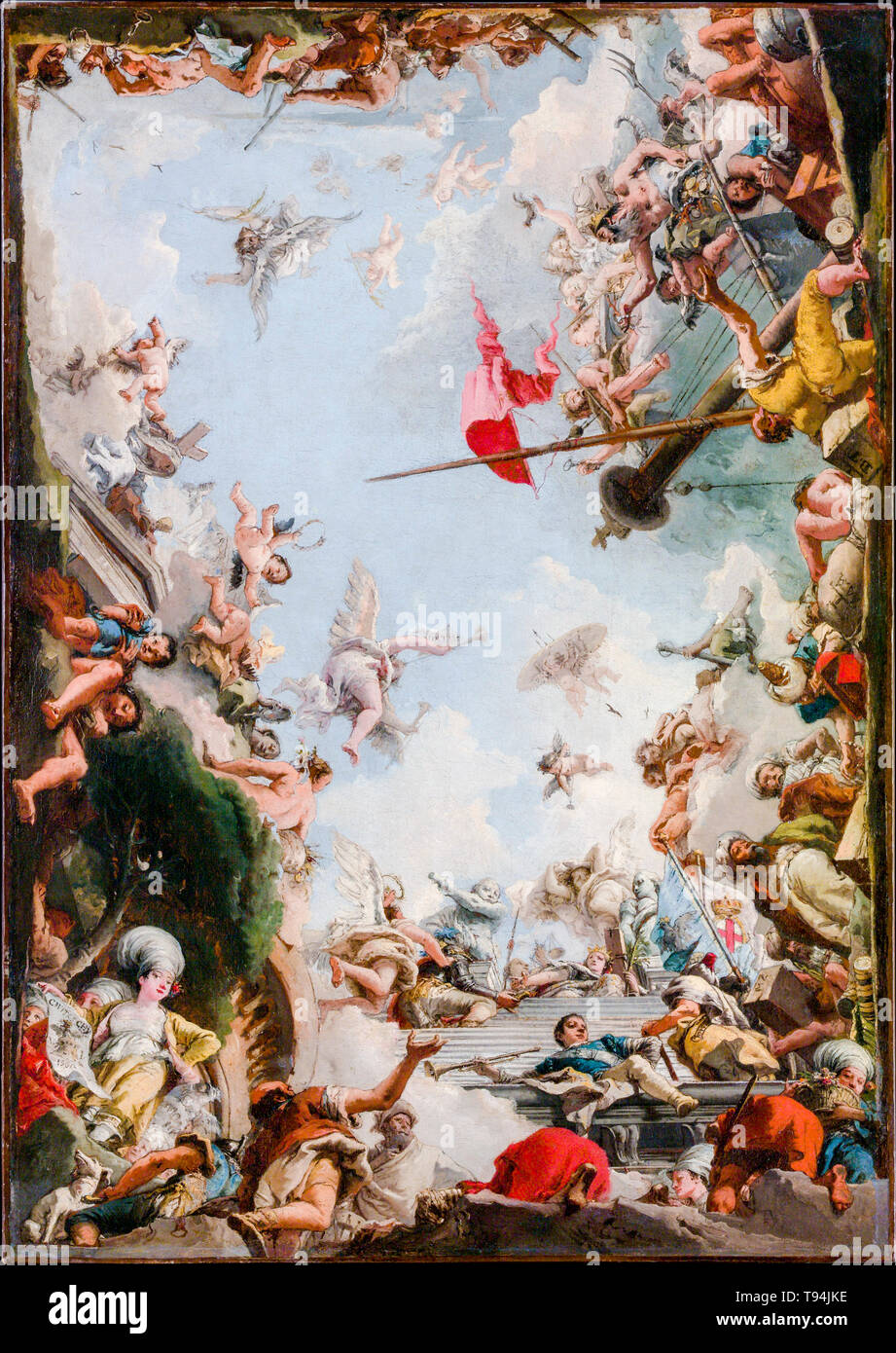 The Glorification of the Giustiniani Family, painting by Giovanni ...