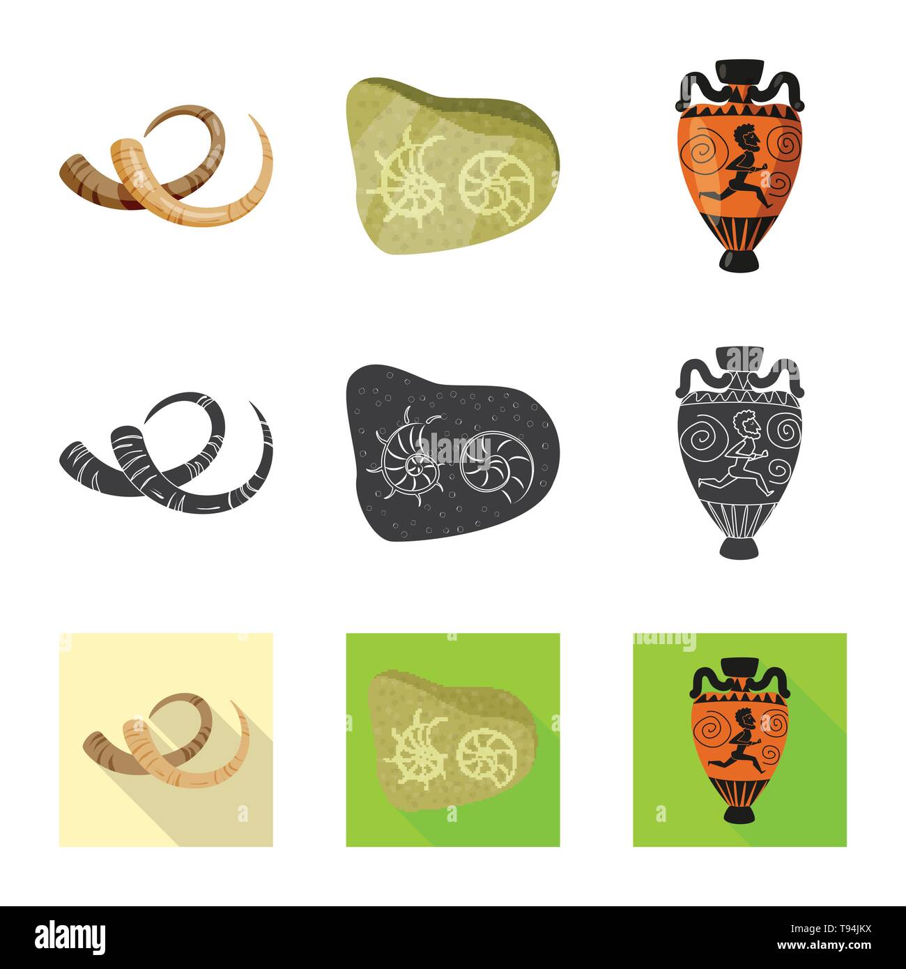 horn,rock,amphora,tusk,black,artifact,mammoth,figure,treasure,ancient,civilization,Greek,find ...