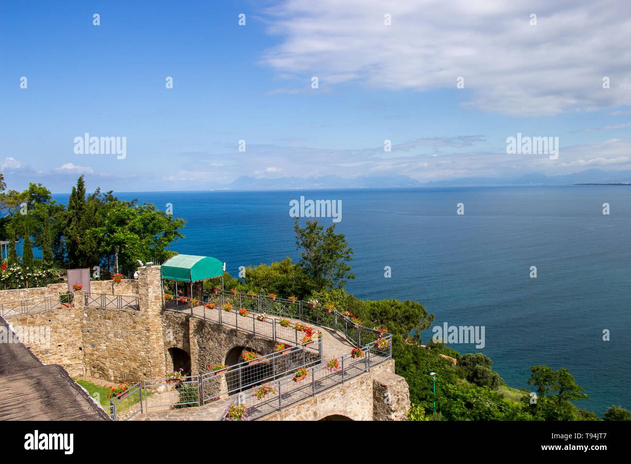 Agropoli, pearl of Cilento, view of the Medieval Castle Stock Photo - Alamy