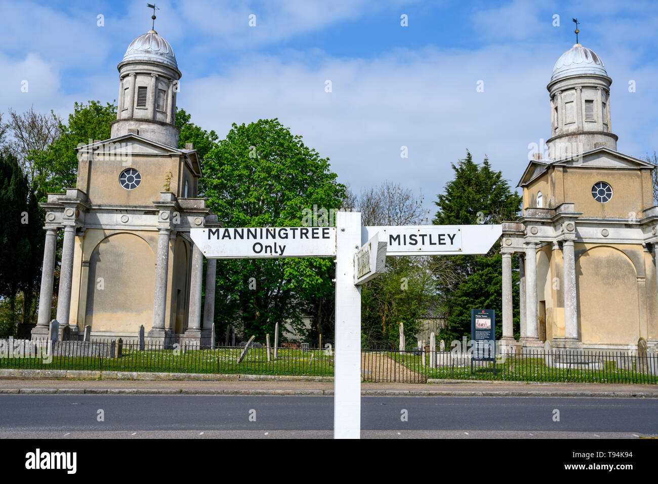 Mistley Towers Essex UK Stock Photo - Alamy