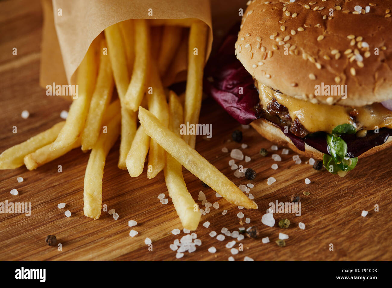 Salt french fries hi-res stock photography and images - Alamy