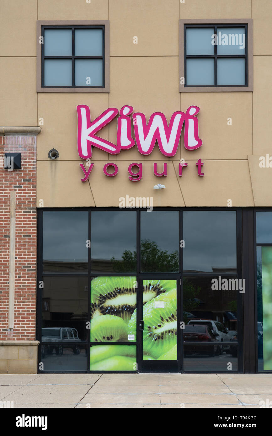 Collegeville, PA - May 9, 2019: Kiwi Yogurt shop is a family owned and ...