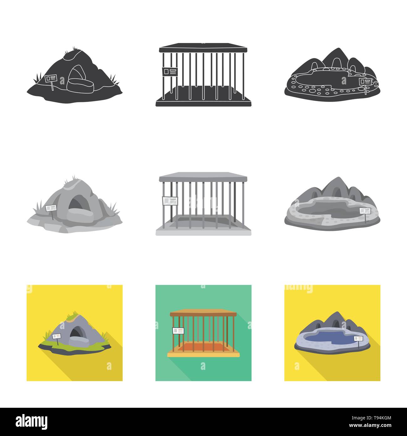 Vector illustration of nature and fun symbol. Collection of nature and ...