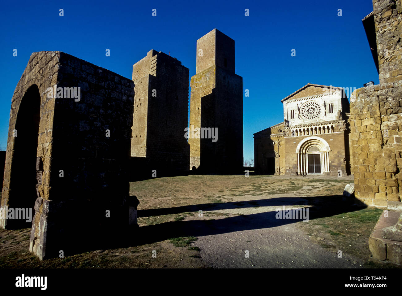 Tuscania, the church of Saint Peter in Romanesque style is the most ...