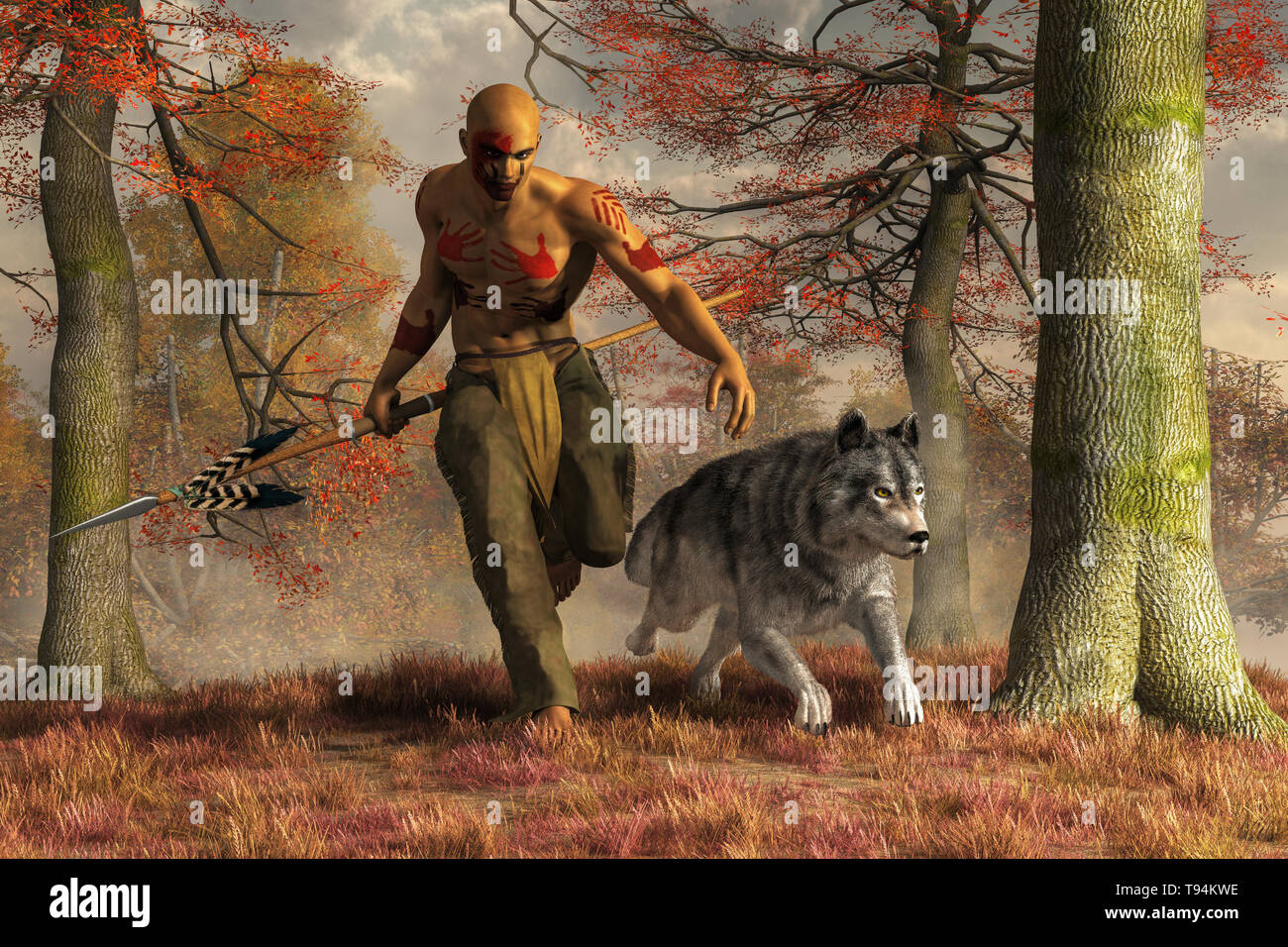 Native american hunter hi-res stock photography and images - Alamy