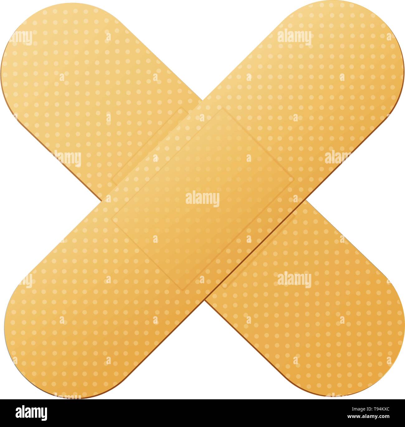 crossed adhesive band aids on white background vector illustration ...