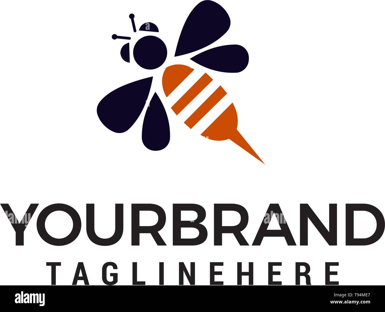 bee logo design concept template vector Stock Vector Image & Art - Alamy