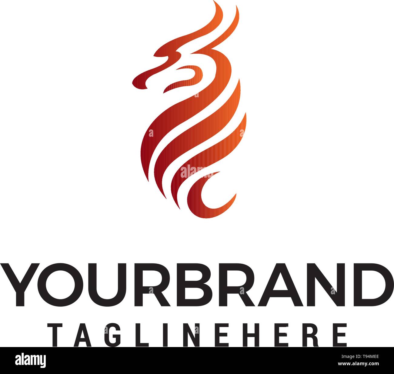 dragon abstract logo design concept template vector Stock Vector Image ...