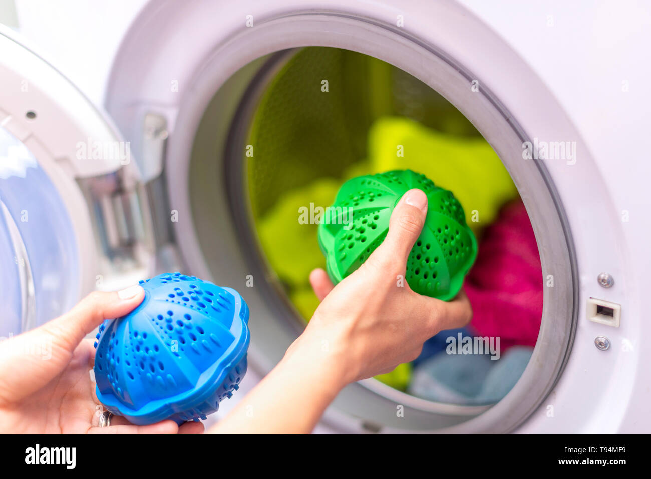 Laundry eco washing thermoplastic spheres Stock Photo - Alamy