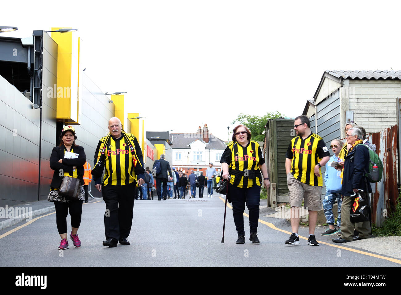 Watford fans arriving hi-res stock photography and images - Alamy