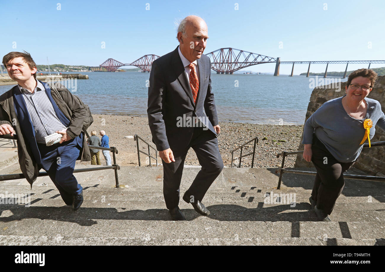 Liberal Democrat leader Vince Cable alongside candidate Sheila Ritchie ...
