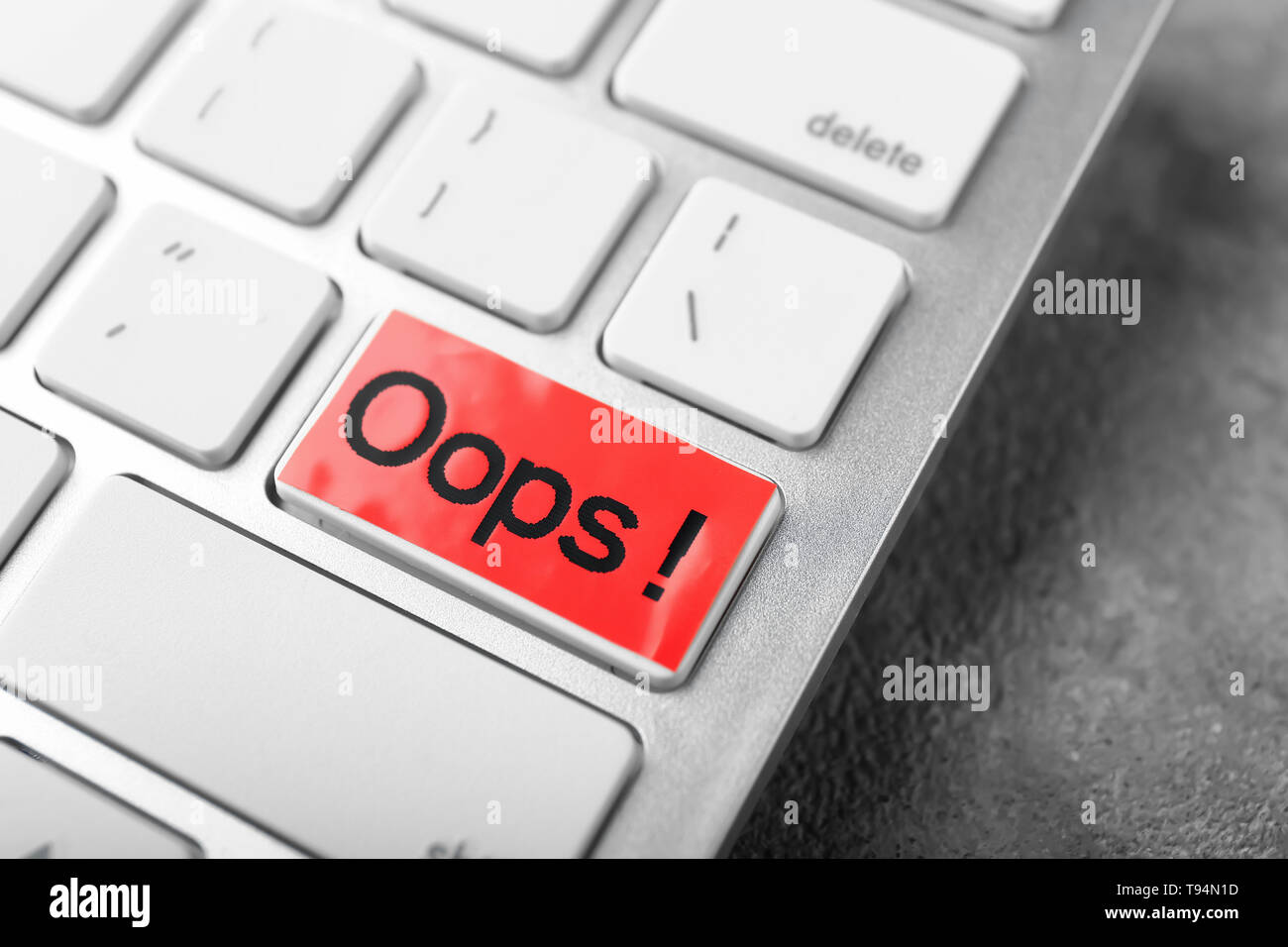 Word oops on computer keyboard hi-res stock photography and images - Alamy
