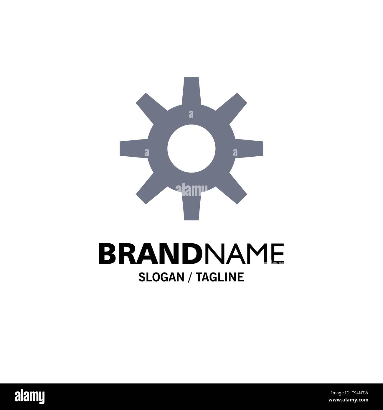 White gear wheel tools logo hi-res stock photography and images - Alamy