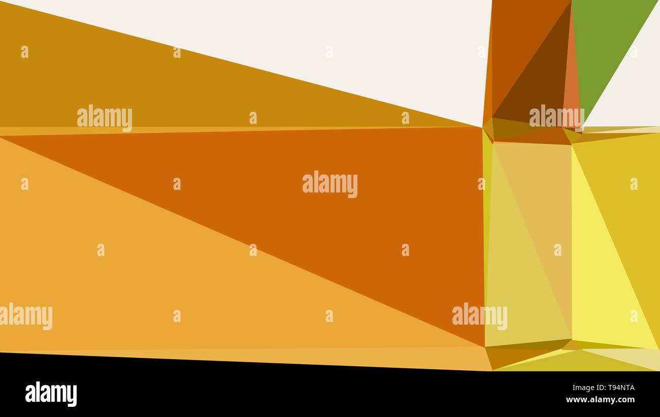 Abstract color triangles geometric background with golden rod, linen ...