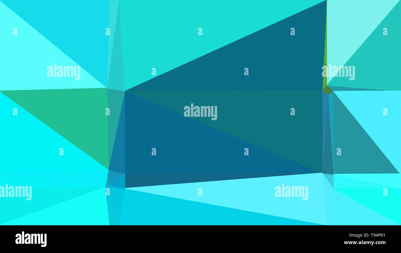 abstract geometric background with bright turquoise, teal and aqua ...