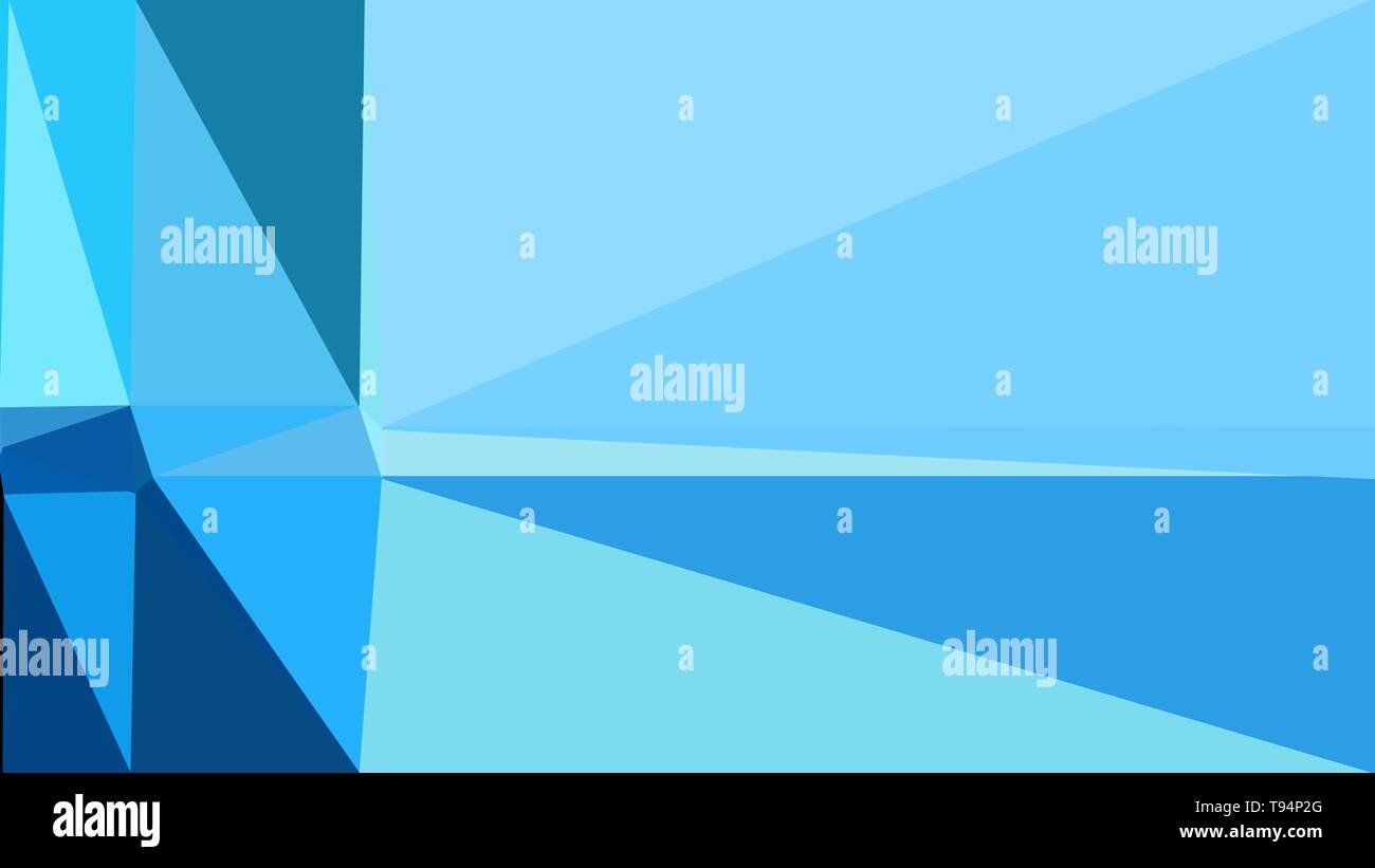 geometric triangles style in light sky blue, dodger blue and teal color ...