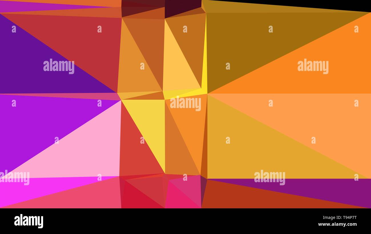 geometric triangles style in bronze, medium orchid and indigo color ...