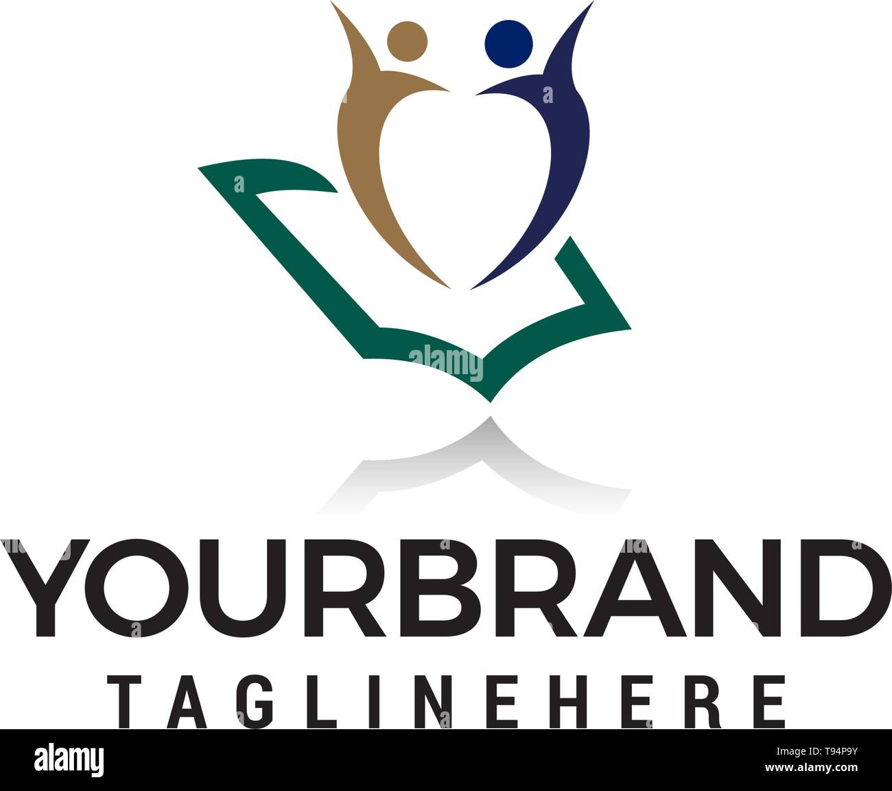 school education logo design concept template vector Stock Vector Image ...