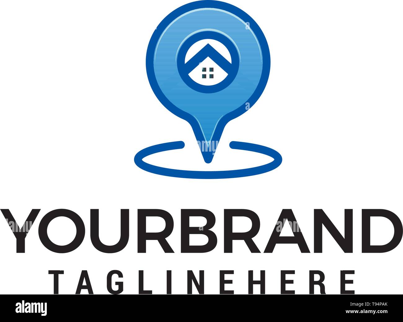 geolocation point logo design concept template vector Stock Vector ...