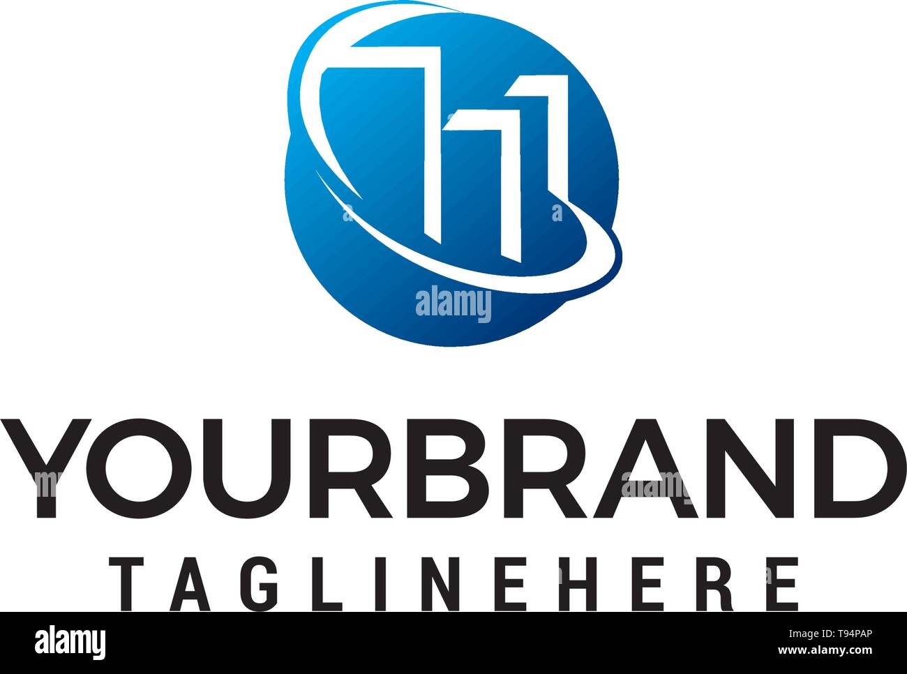 real estate circle logo design concept template vector Stock Vector ...