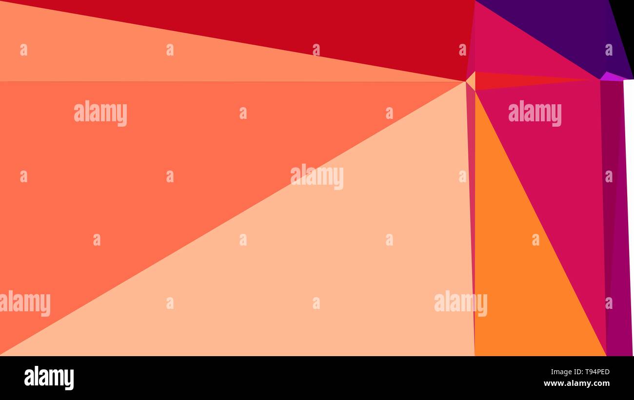 abstract geometric background with triangles and coral, burly wood and ...