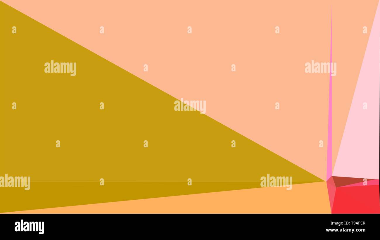 geometric light salmon, golden rod and pink color background. for ...