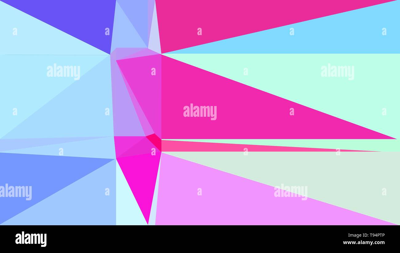 Abstract color triangles geometric background with neon fuchsia, pale ...