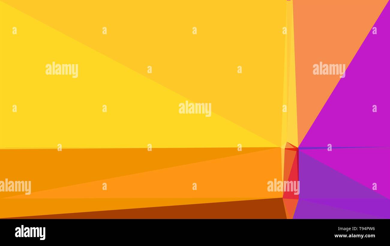 retro style triangle illustration. vivid orange, dark orchid and ...