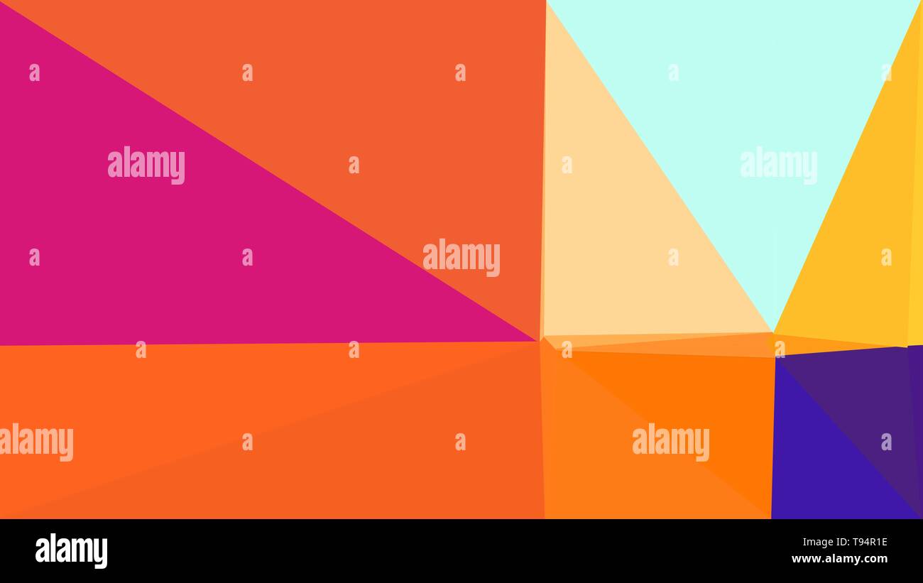 geometric triangles style in tomato, pale turquoise and sandy brown ...
