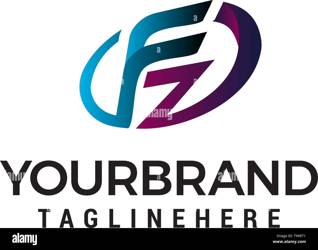 letter fz logo design concept template vector Stock Vector Image & Art ...